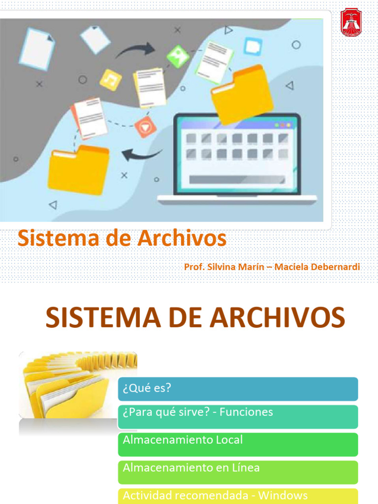 Sistema de Archivos - TIC 1ro-Sin Color | PDF | Archivo de computadora | Sistema de archivos