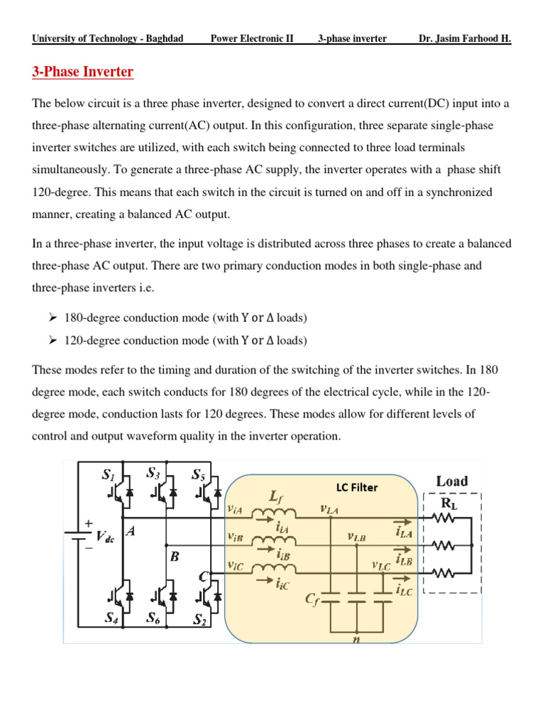 3 Phase Inverter | Download Free PDF | Power Inverter | Power Electronics