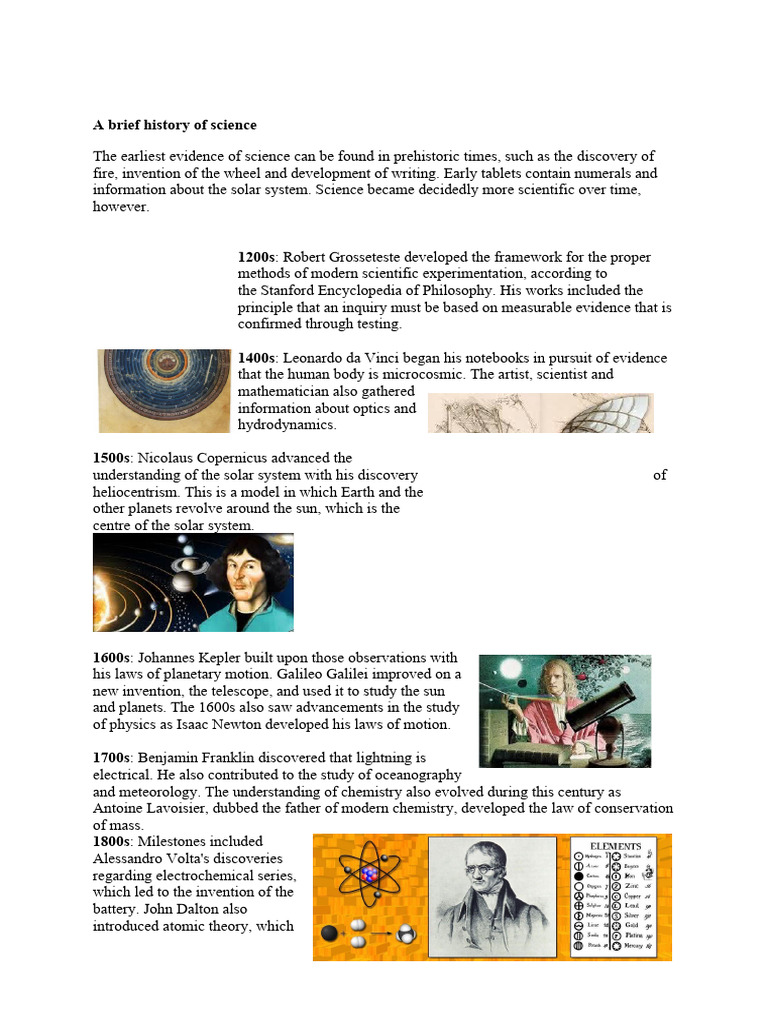A_brief_history_of_science | PDF | Science | History Of Science