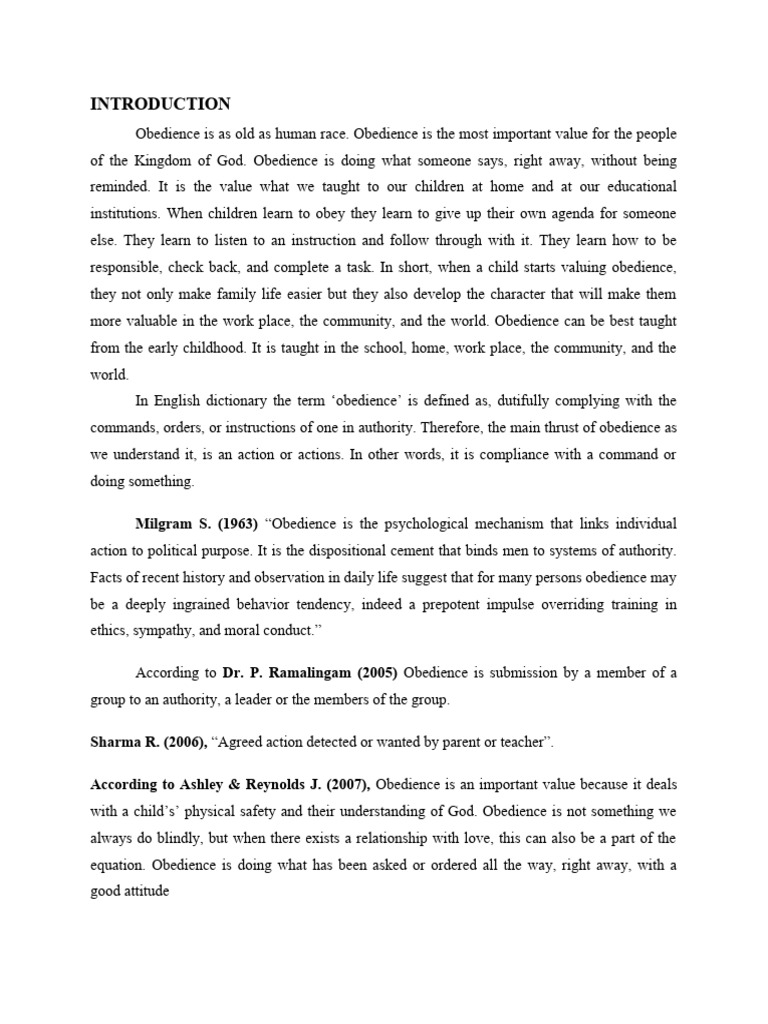 paperObedience 2 | PDF | Obedience (Human Behavior) | Family