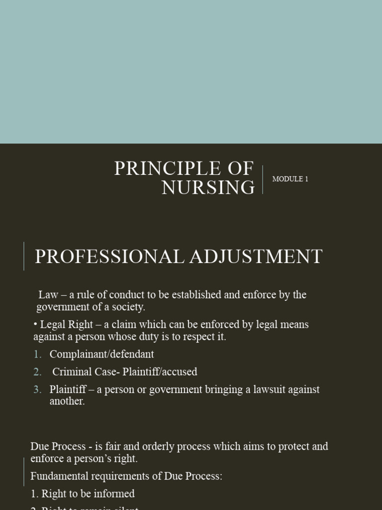 Principle of Nursing 101 | PDF | Traditional Chinese Medicine | Legal ...