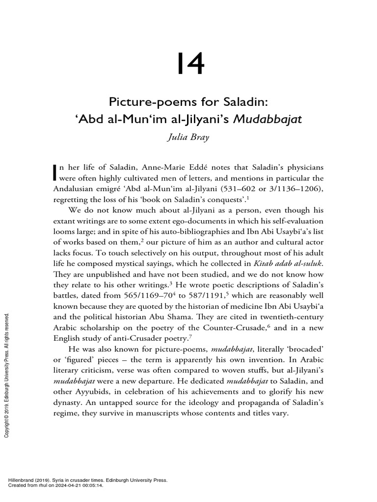 Syria - in - Crusader - Times - (14 - Picture-Poems - For - Saladin ...