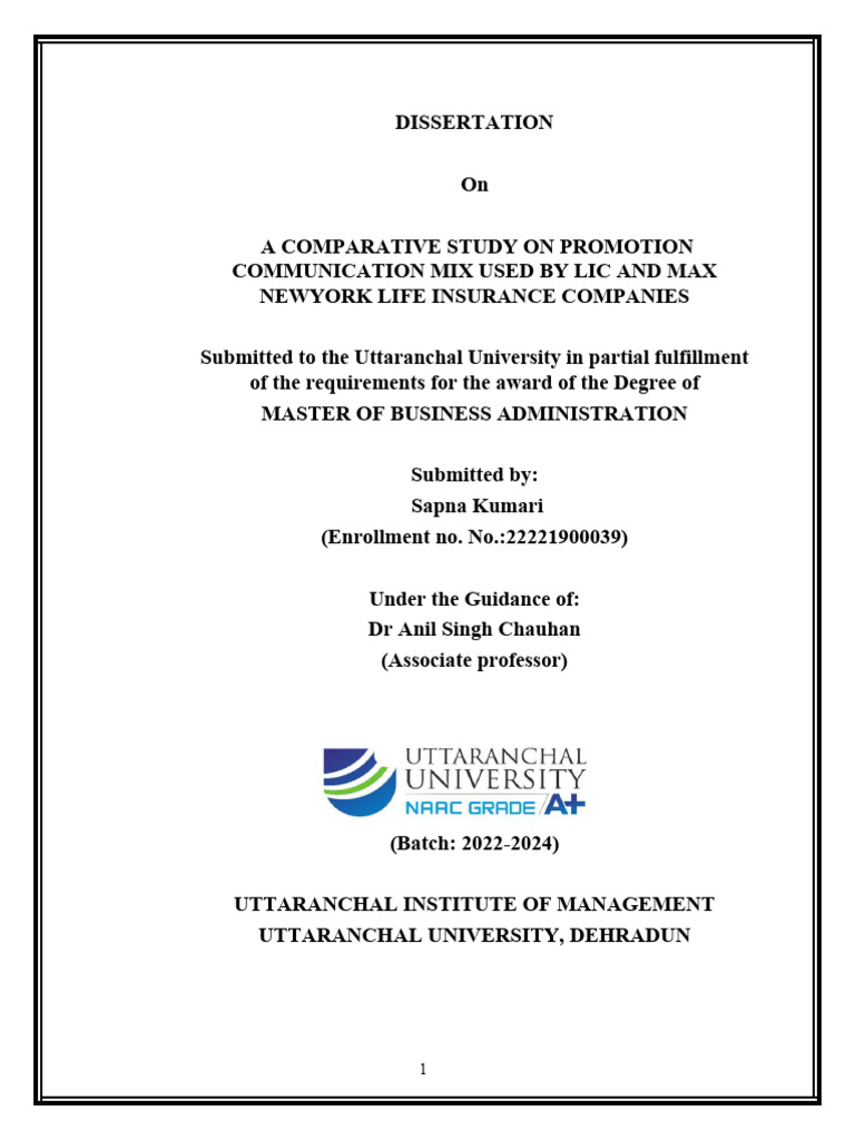 LIC vs Max Life: Promotion Strategies | PDF | Insurance | Risk