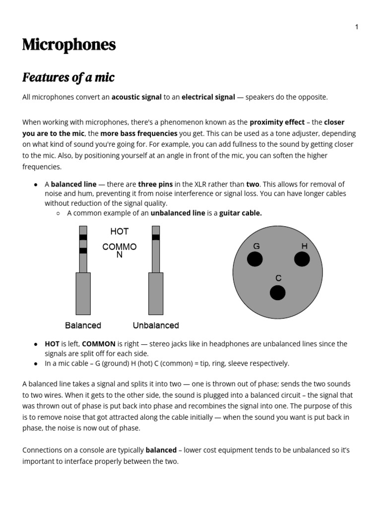 Microphones (Analog Recording Technology - NYU) | PDF | Microphone | Loudspeaker