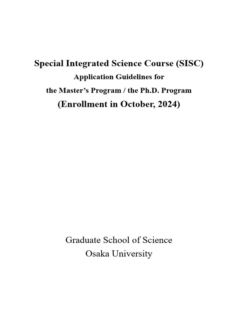 11 SISC Guidelines - 2024 - 2nd Call | Download Free PDF | Postgraduate ...