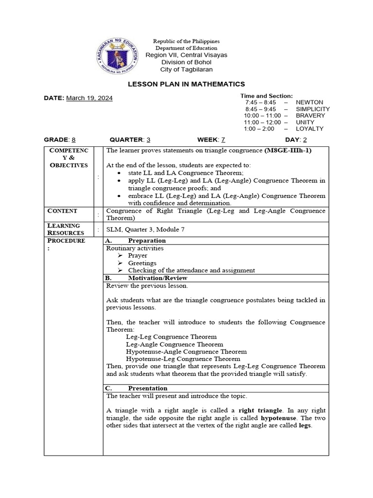 Week 7 - Day 2 | PDF | Triangle | Theorem