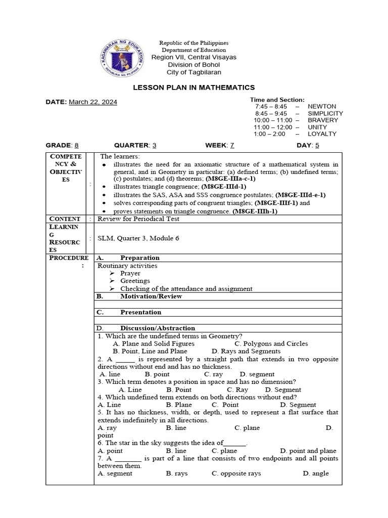 Week 7 - Day 5 (Catch-Up Friday) | PDF | Triangle | Mathematical Concepts