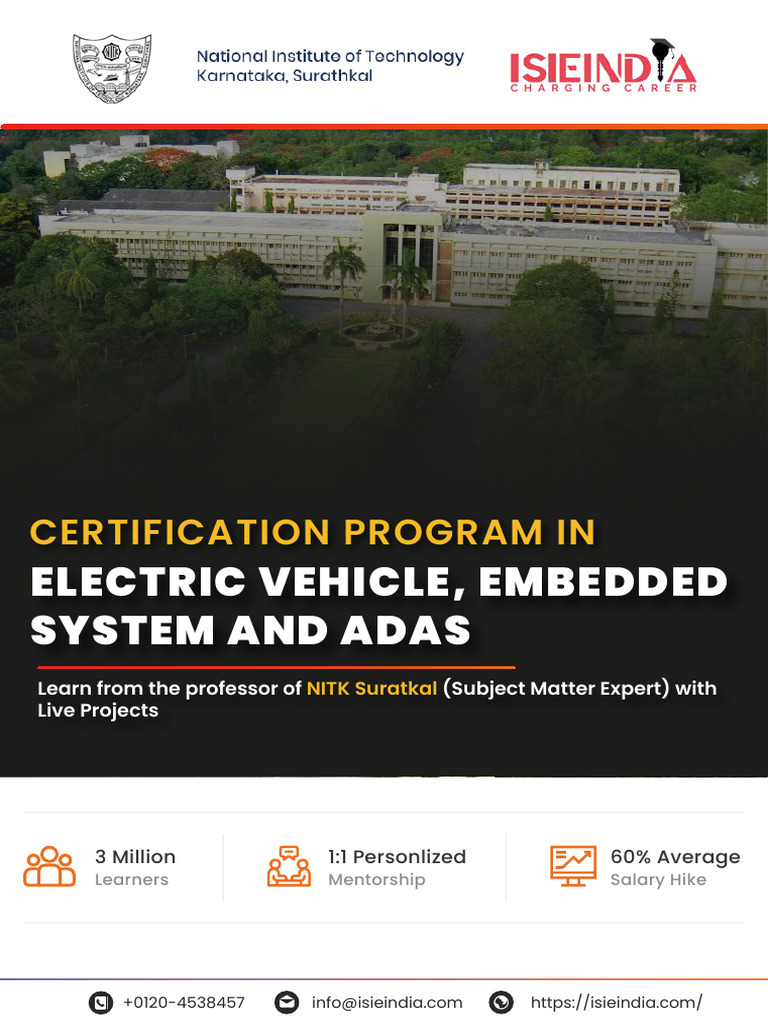 NITK Surathkal EV Certification Program | PDF | Electric Vehicle | Learning