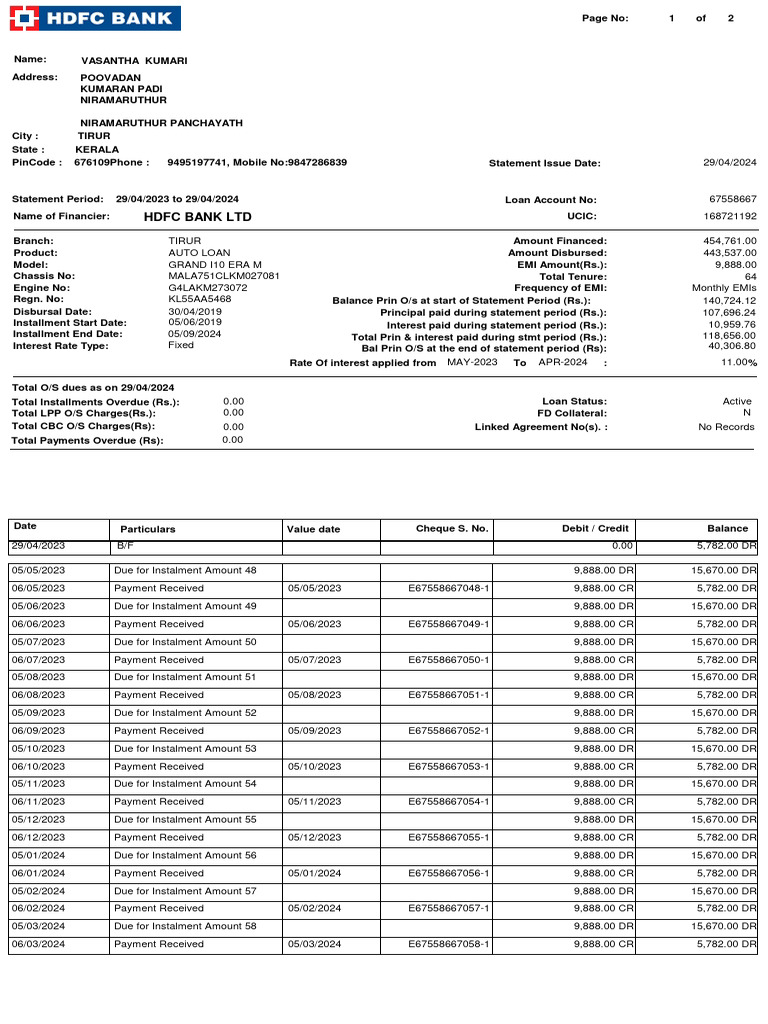 HDFC Bank LTD | Download Free PDF | Payments | Cheque
