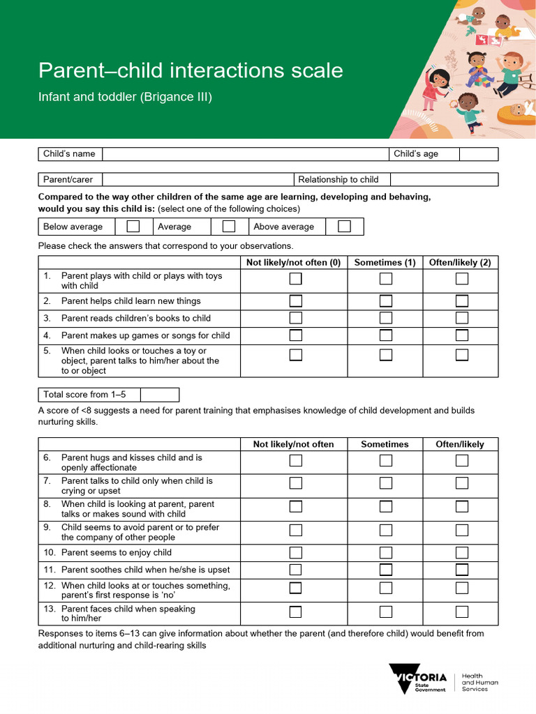 MCH Parent Child Interactions Scale Interactive | PDF | Social ...