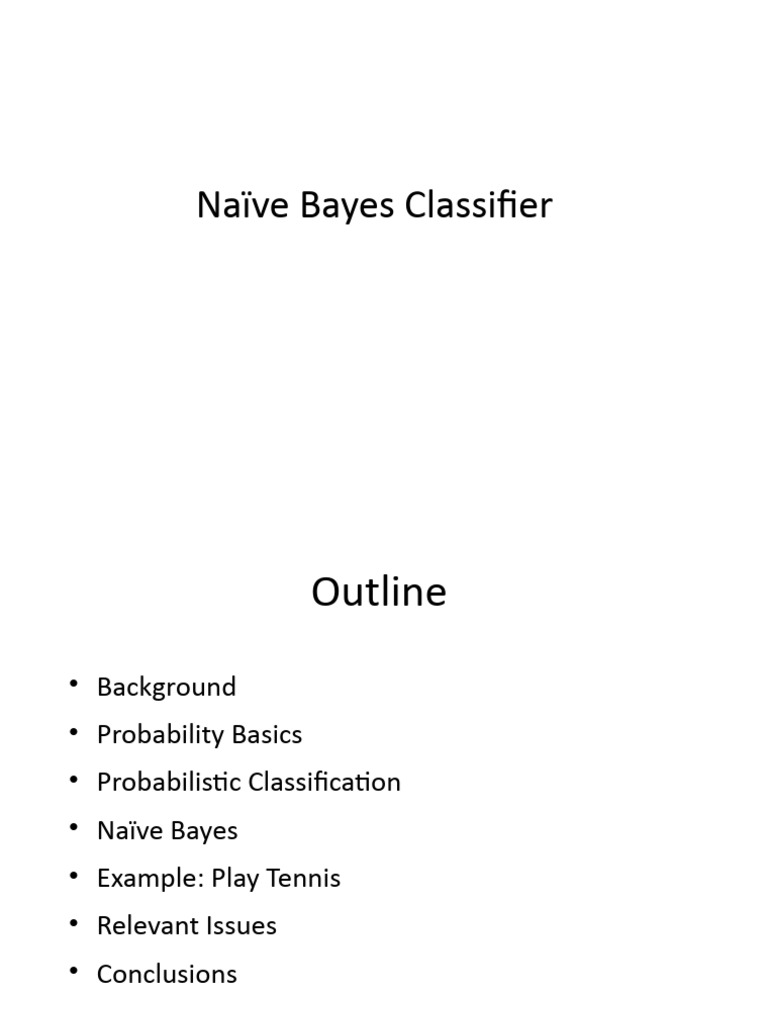 Lecture - 4.1 - Bayes Classifier | Download Free PDF | Statistical Classification | Algorithms