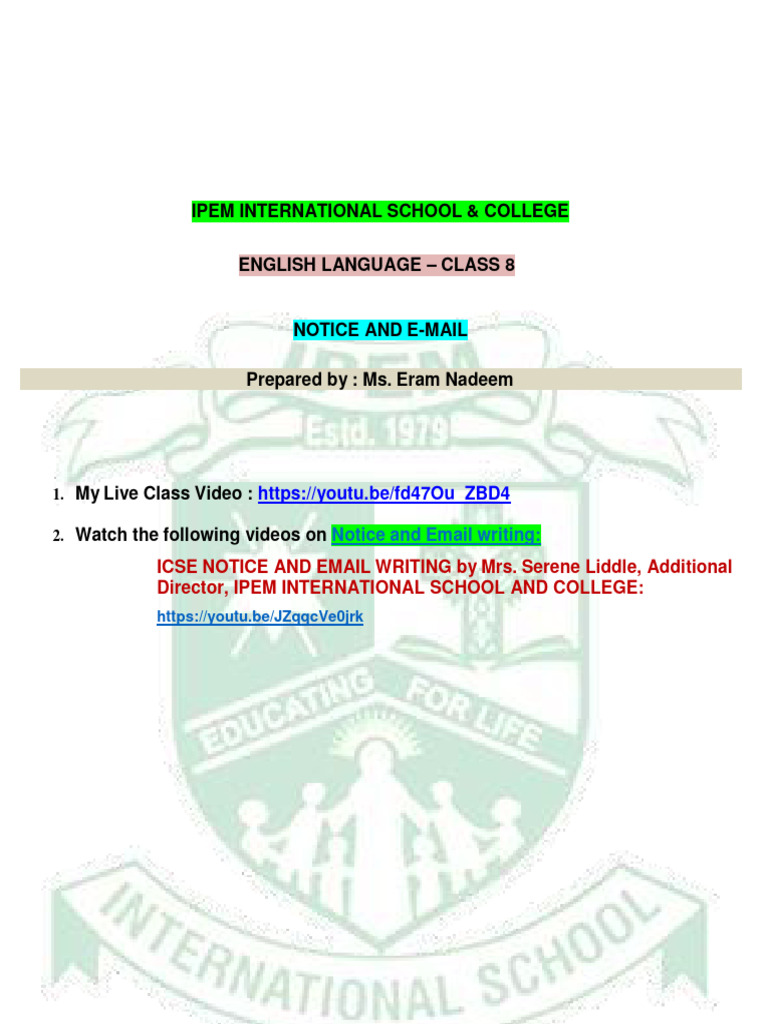 Assignment7 Notice-Email | PDF