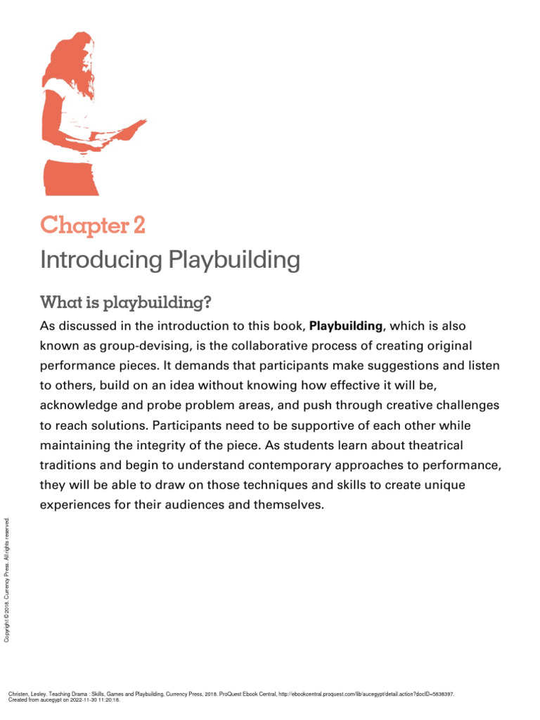 Teaching Drama Skills Games and Playbuilding - (Chapter 2 Introducing ...