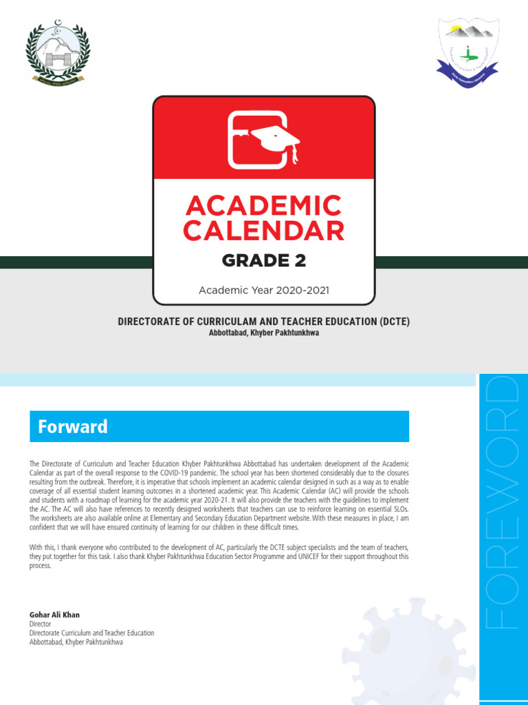 Grade 2 Academic Calendar Covid | PDF | Word | Multiplication