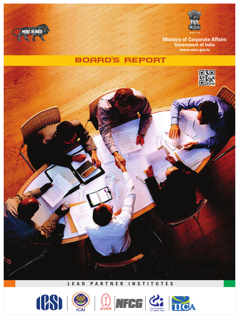 Board'S Report: Ministry of Corporate Affairs | PDF | Stocks | Board Of Directors