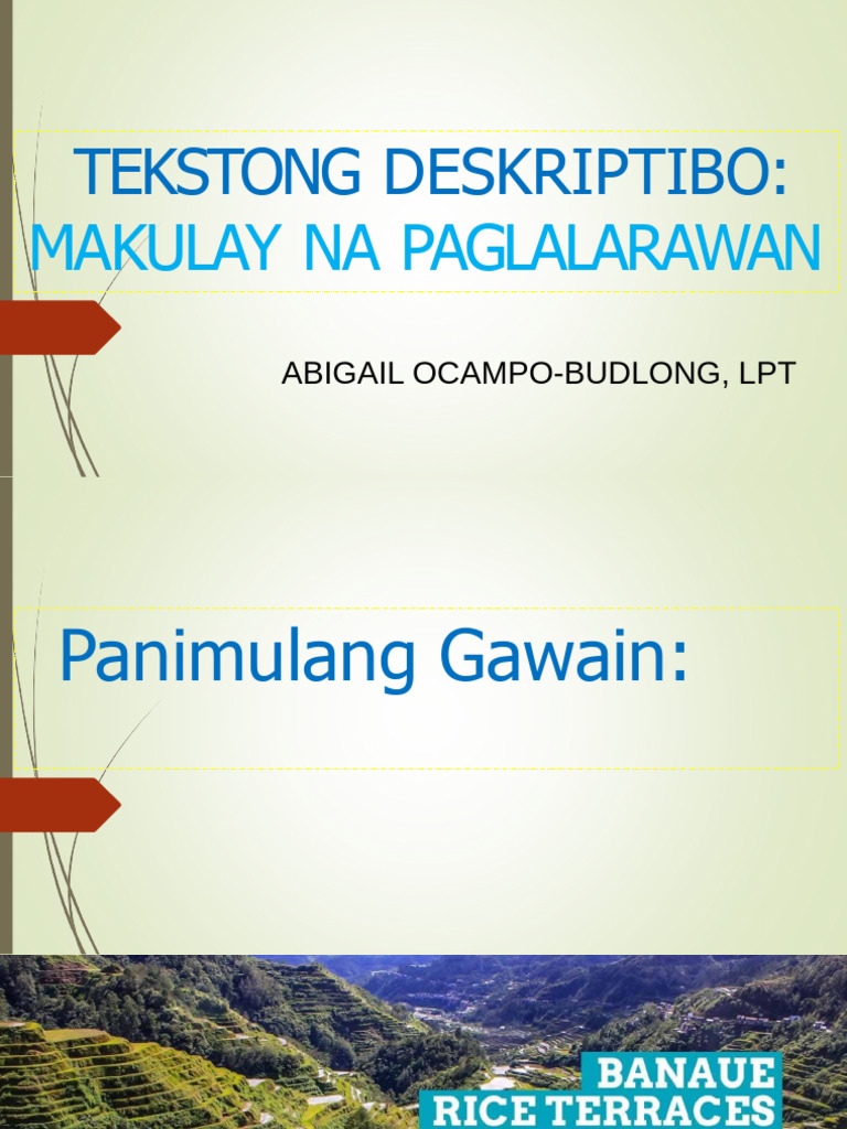 Tekstong Deskriptibo | PDF