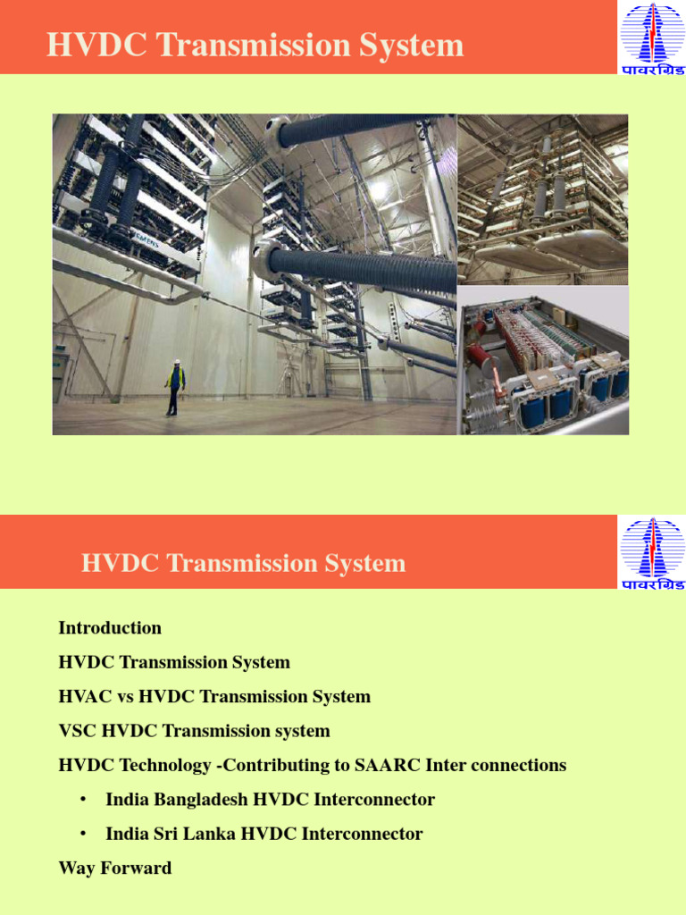 HVDC Transmission System by Mr. OOmen Chandy | PDF | High Voltage Direct Current | Electric ...