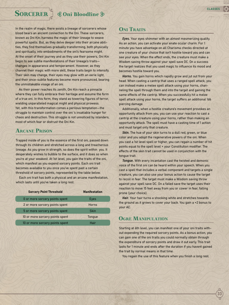 Oni Bloodline Master | PDF