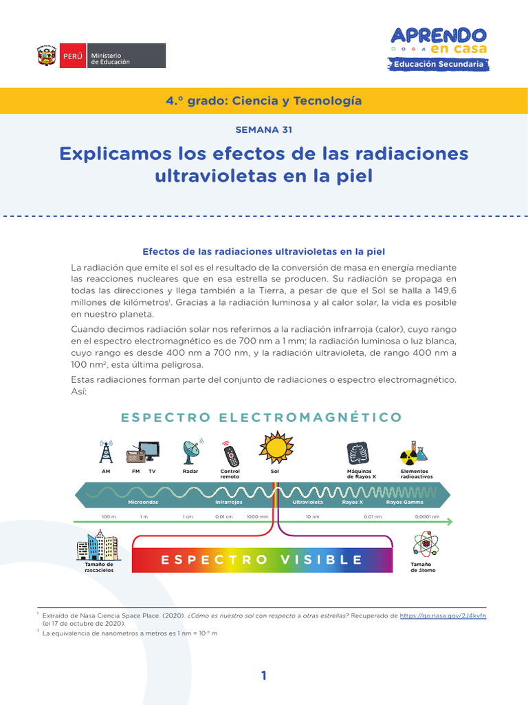 s31 Secundaria Recurso Ct4recurso3 s31 | PDF | Ultravioleta | Radiación ...