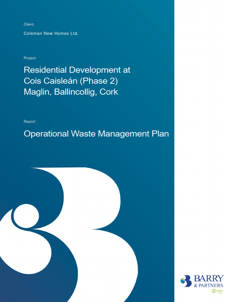 Operational Waste Management Plan - Residential Development at Cois ...
