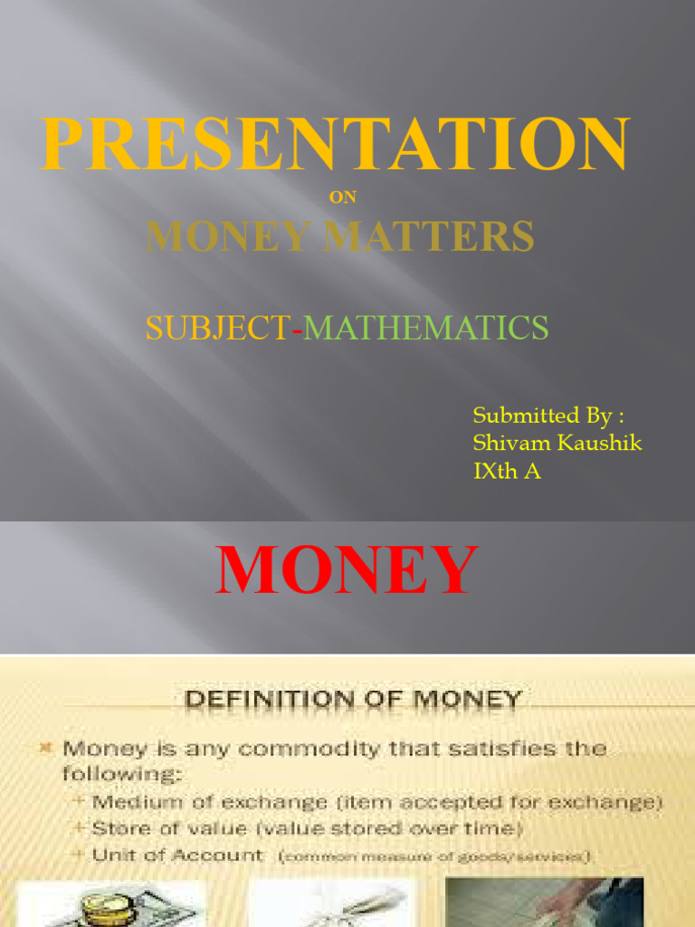 What Is Money | PDF | Money | Currency