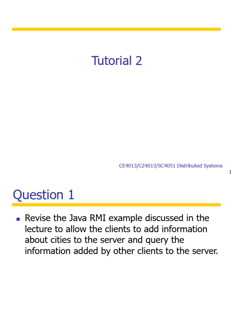 Java RMI City Info System Tutorial | PDF | Object (Computer Science) | Class (Computer Programming)