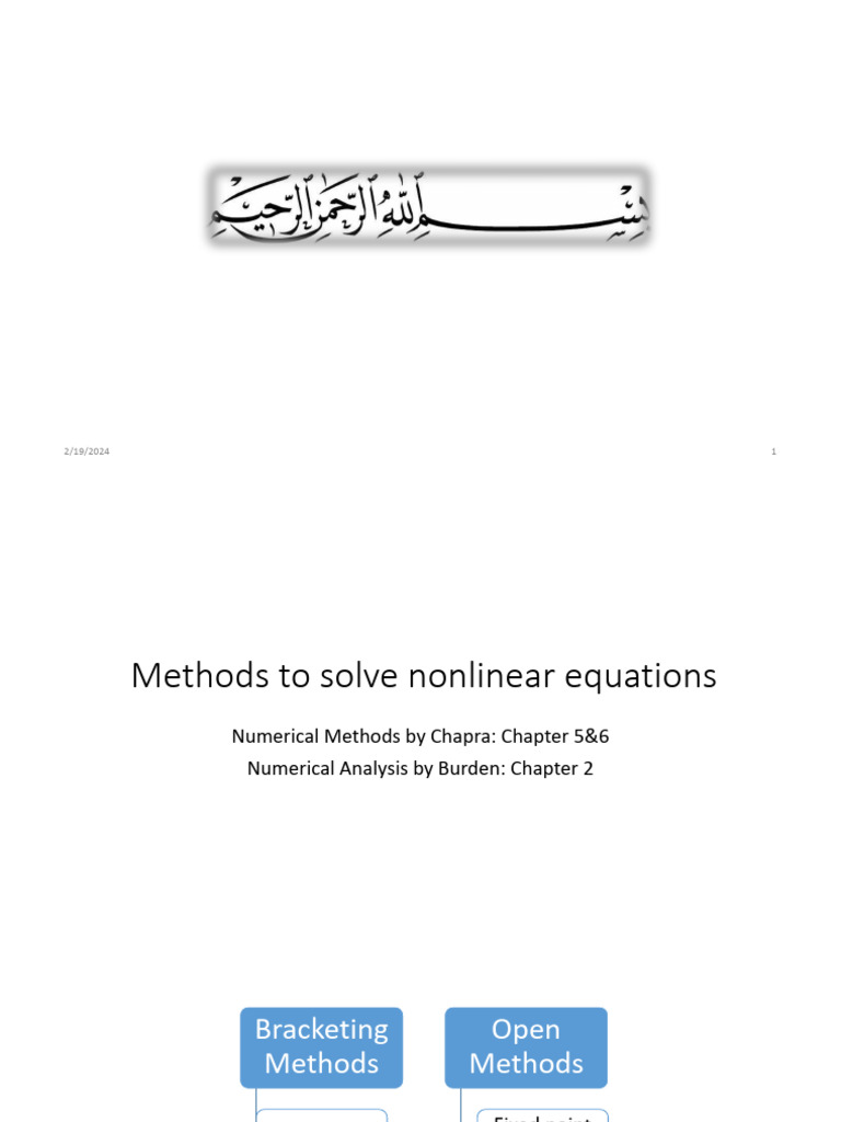 Lec # 8, 9 Newton Raphson Method | PDF | Numerical Analysis | Applied Mathematics