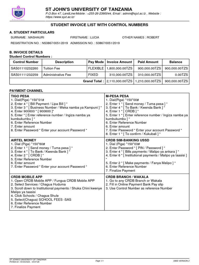 Invoices List | Download Free PDF | Banking Technology | Banking