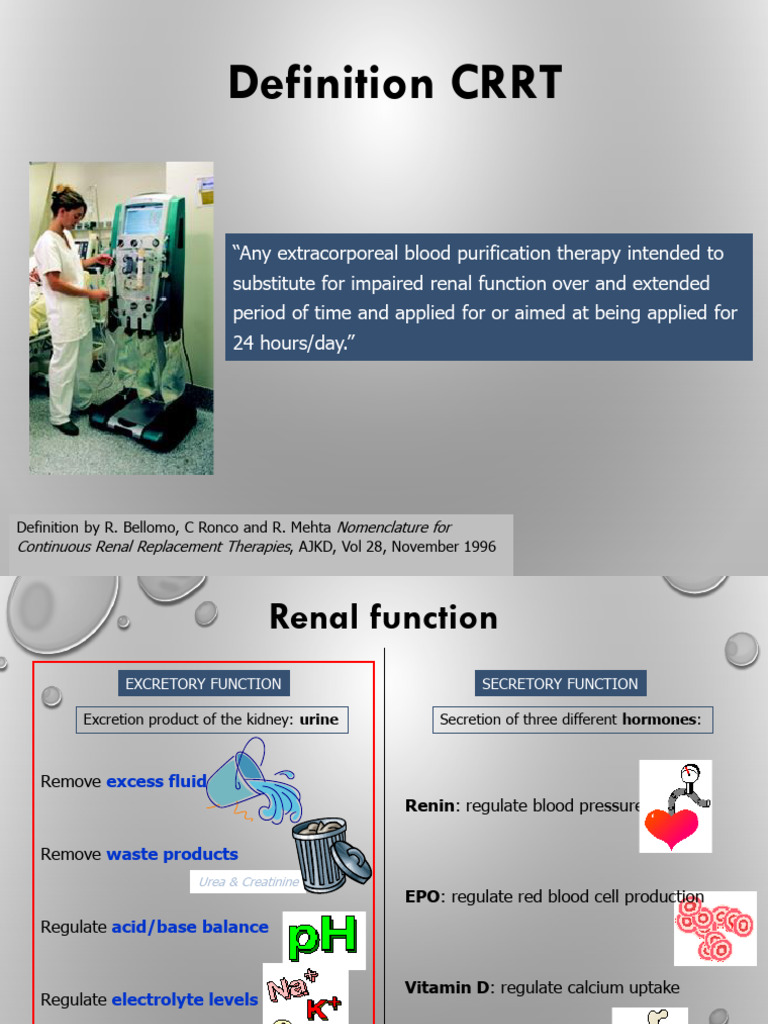 CRRT | PDF | Kidney | Clinical Medicine