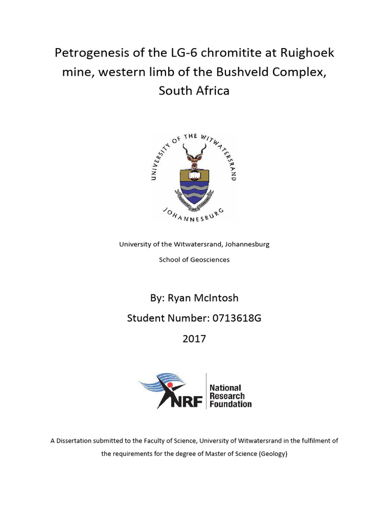 Ryan McIntosh 0713618G MSC Dissertation | PDF | Magma | Geology