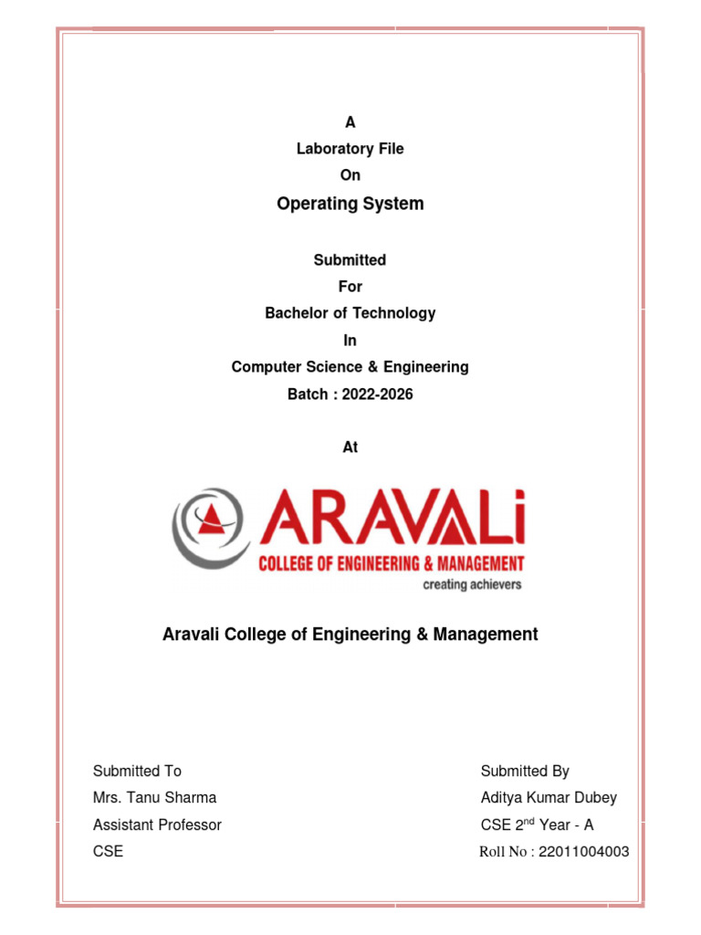 OS Practical File | PDF | Operating System | Windows 2000