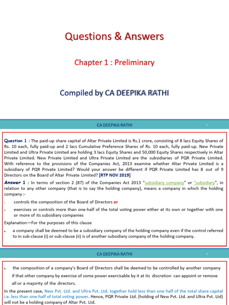 Corporate Law Q&A Guide | PDF | Securities (Finance) | Stocks