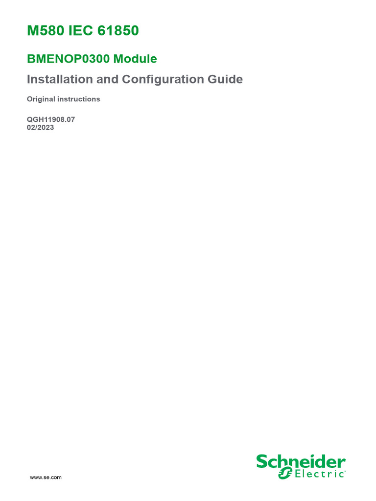 M580 IEC 61850: Installation and Configuration Guide | PDF | Computer Network | Ethernet