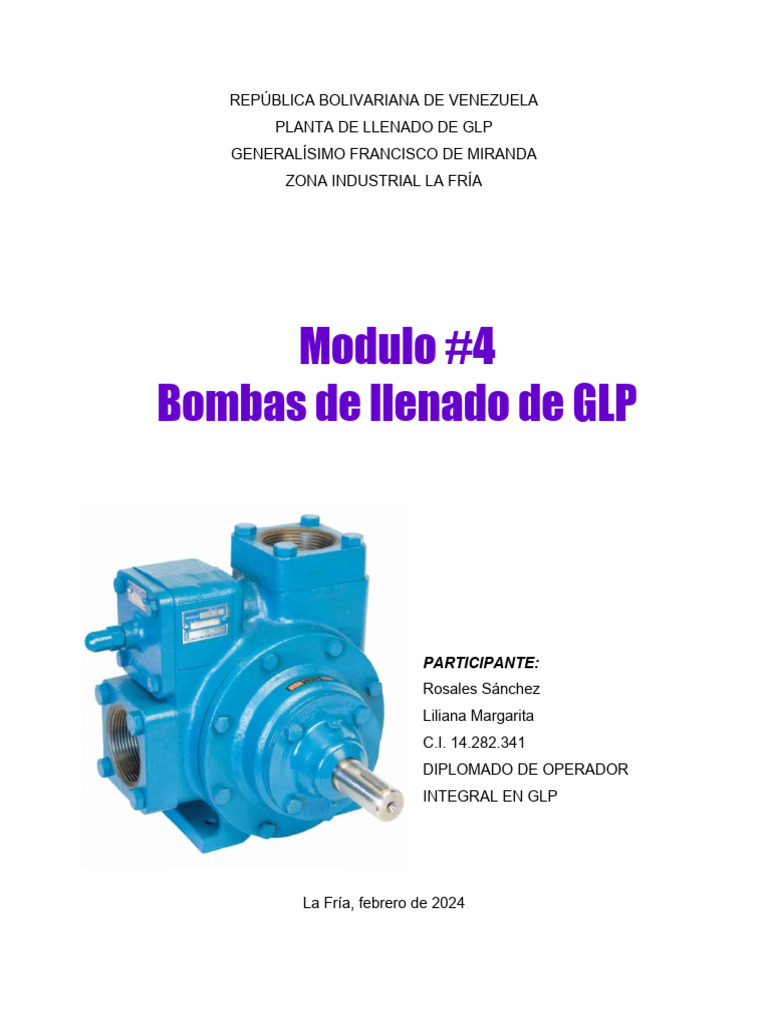 Bomba de GLP | PDF | Gas de petróleo licuado | Bomba