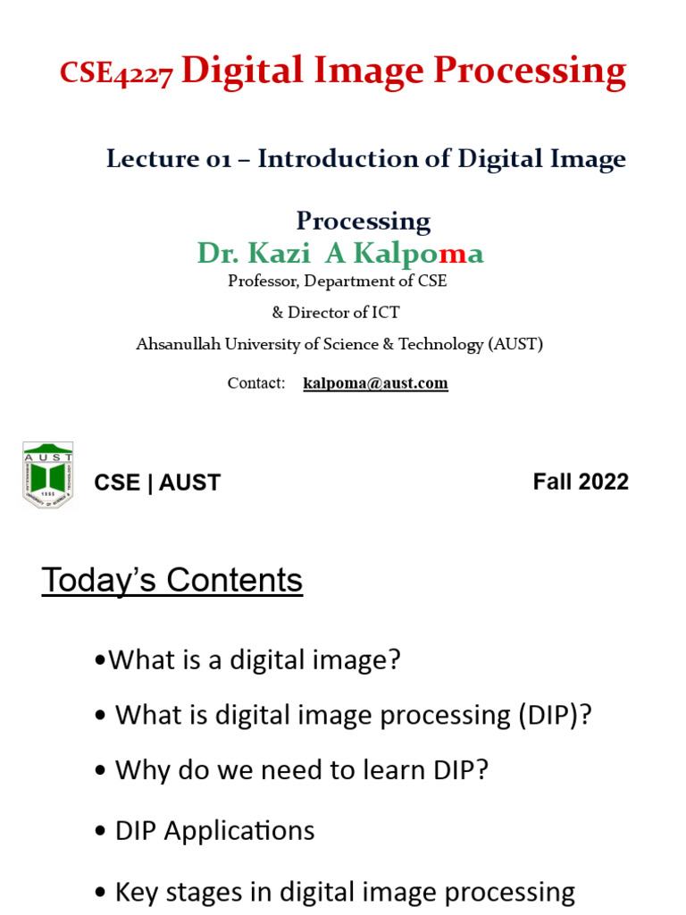 1.1. Introduction To DIP | PDF | Digital Image | Computer Vision