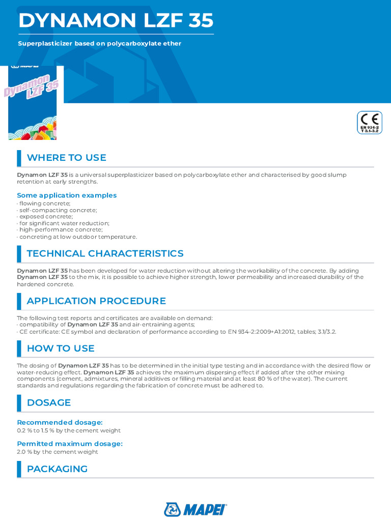 11.8.10 Superplastifikator Dynamon LZF 35 | Download Free PDF ...