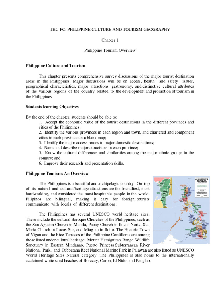 Philippine Tourism Overview and Insights | PDF | Tourism | Philippines