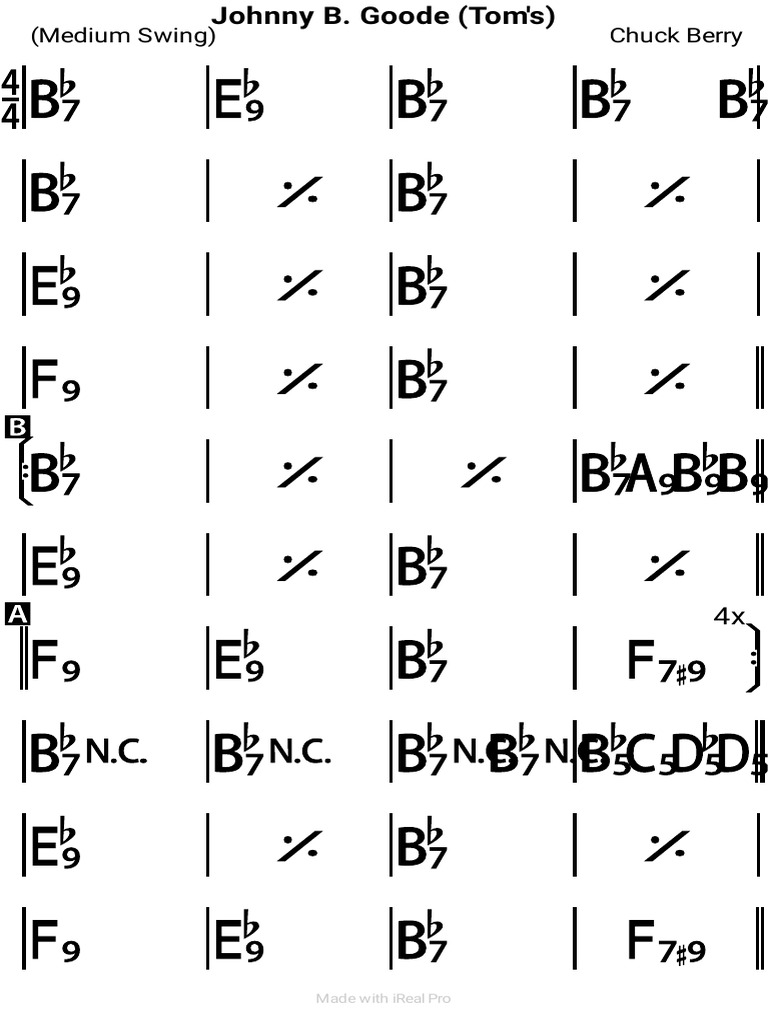 Chuck Berry – Johnny Be Goode - Grille | PDF