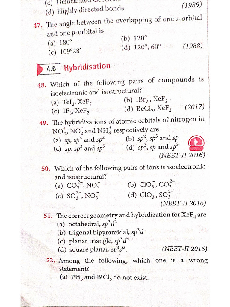 NEET Hybridization | PDF