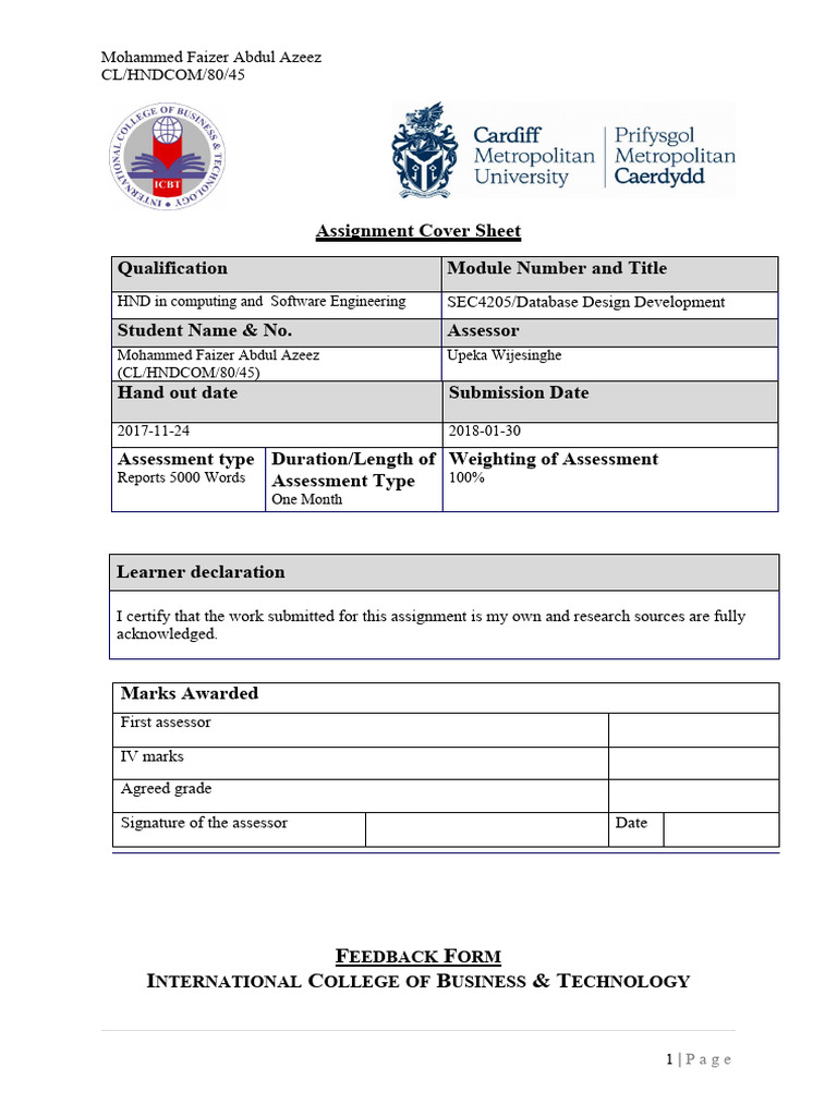 05 - Assignment Module DDD | PDF | Databases | Relational Database