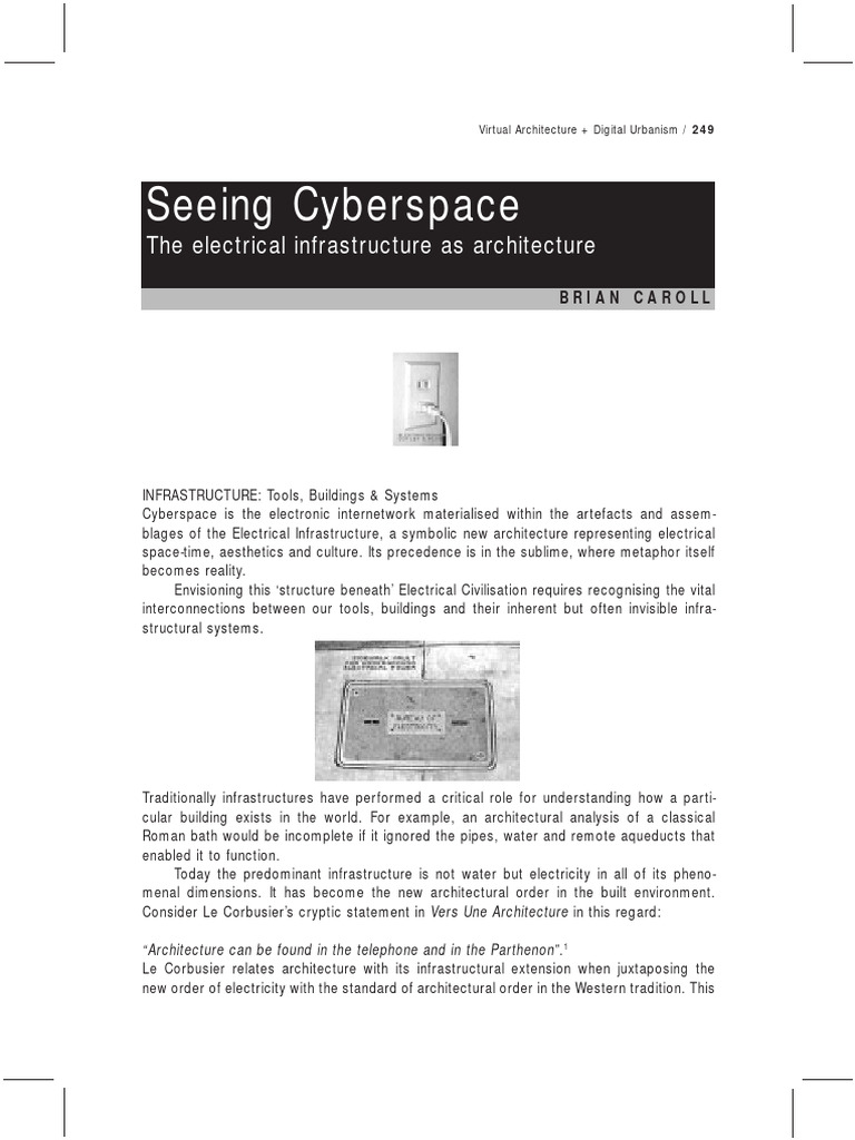 Seeing Cyberspace - The Electrical Infrastructure As Architecture | PDF ...