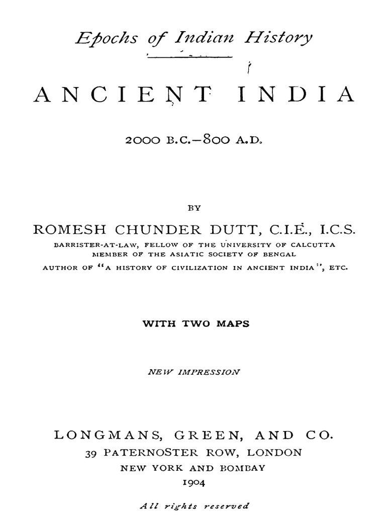 Ancient India by Romesh Chunder Dutt | PDF | Earth Sciences