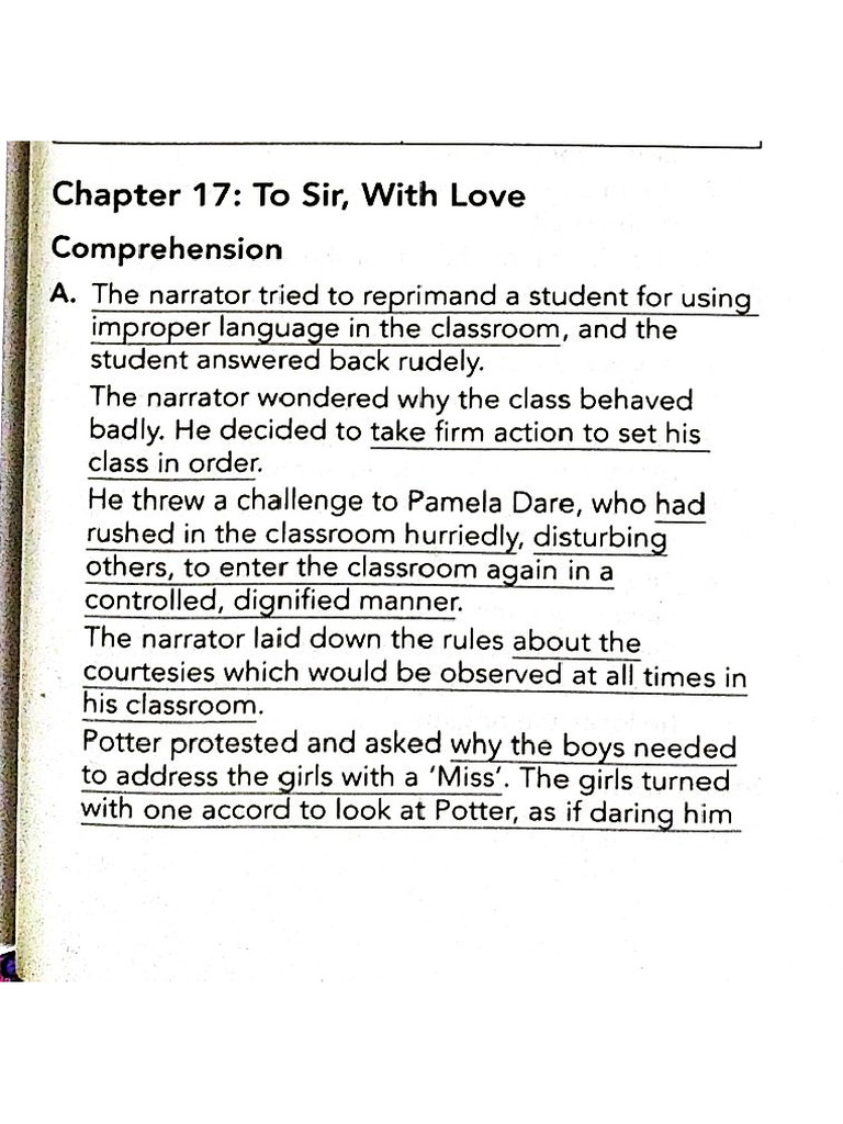 STD - 8 To Sir, With Love | PDF