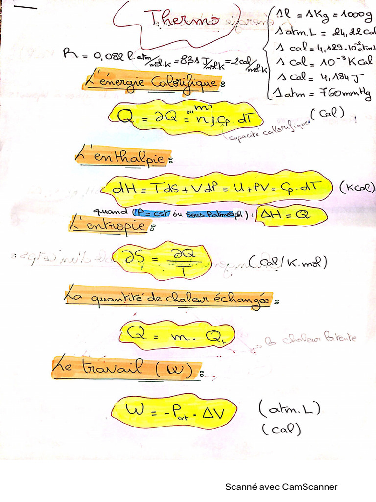 Résumé Thermo | PDF