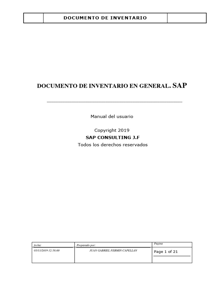 Manual+oficial+para+documentos+de+inventario +sap | PDF