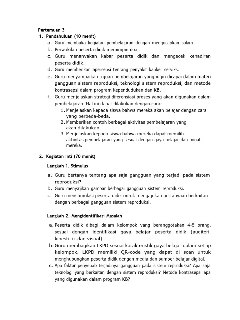 Modul Ajar Diferensiasi Gangguan Sistem Reproduksi | PDF | Pengembangan Diri | Kesehatan Holistik