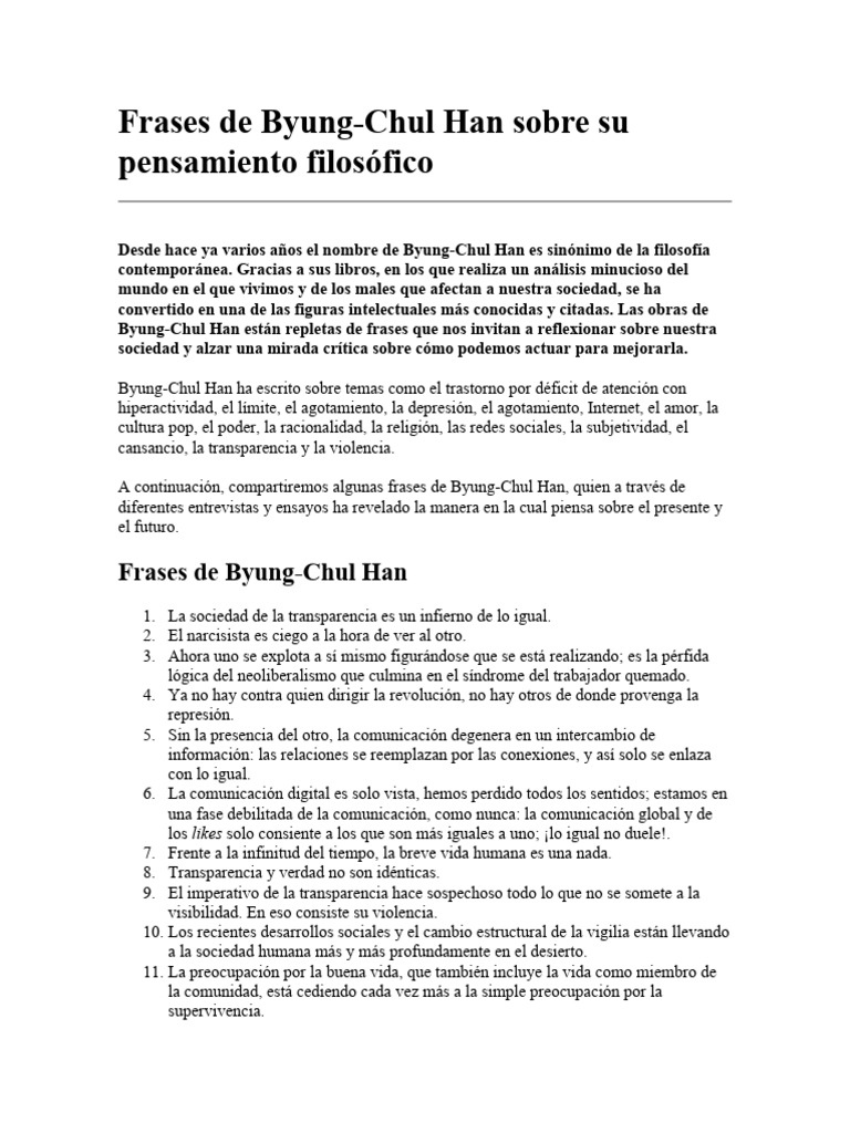 Frases de Byung | PDF
