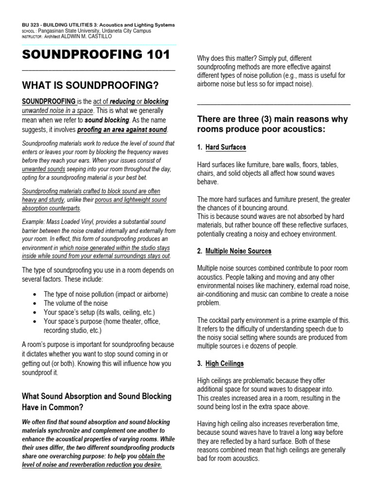 2023 BU3 ACOUSTICS-Lecture-Notes 004 | PDF | Sound | Classical Mechanics