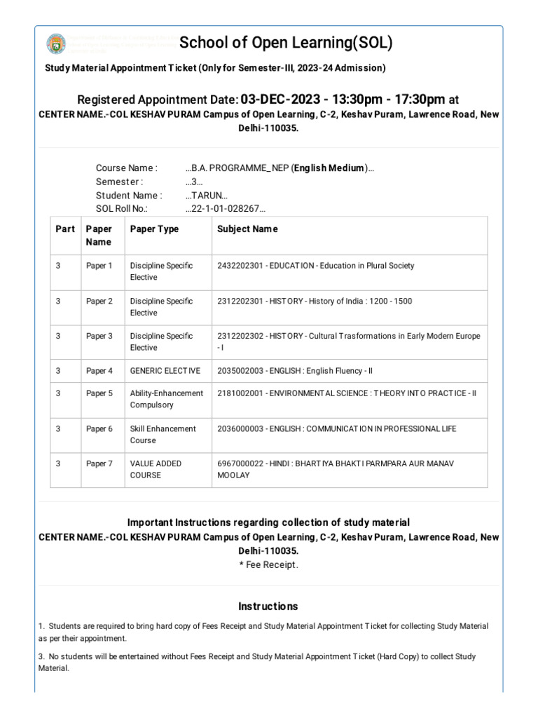 SOL Study | PDF | Learning