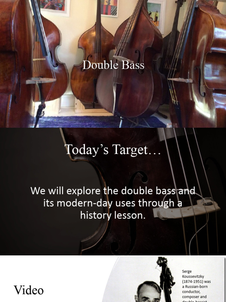 double bass history lesson | PDF | Double Bass | String Instruments